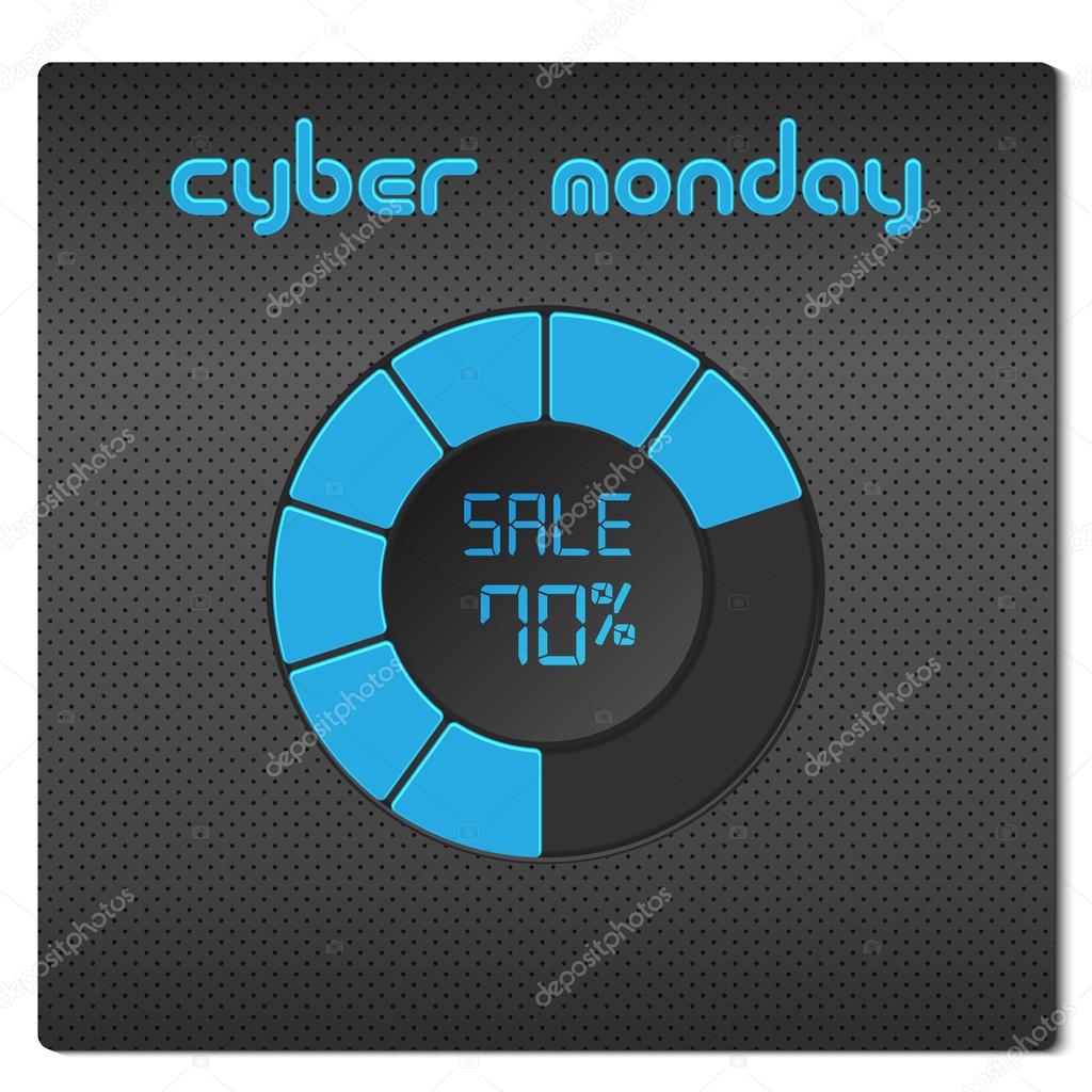 Blue radial progress bar on a dark hi-tech background. — Stock Vector ...