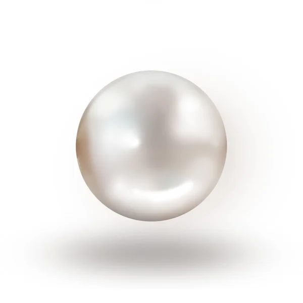 Shimmering white natural pearl isolated on white background Stock Photo ...