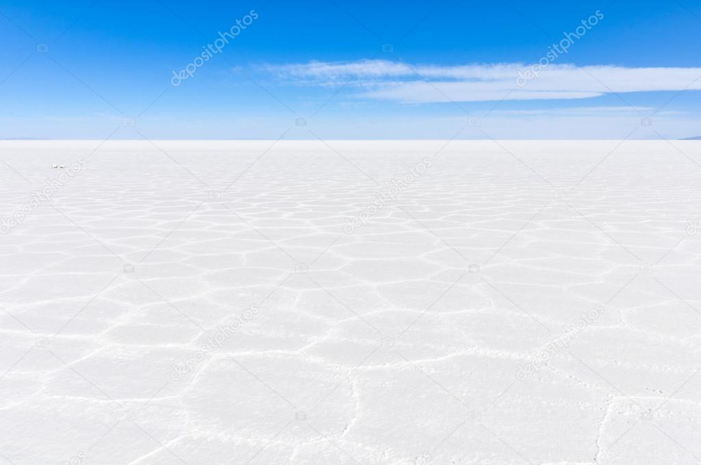Vista del infinito en Salar de Uyuni, Bolivia — Foto de stock ...