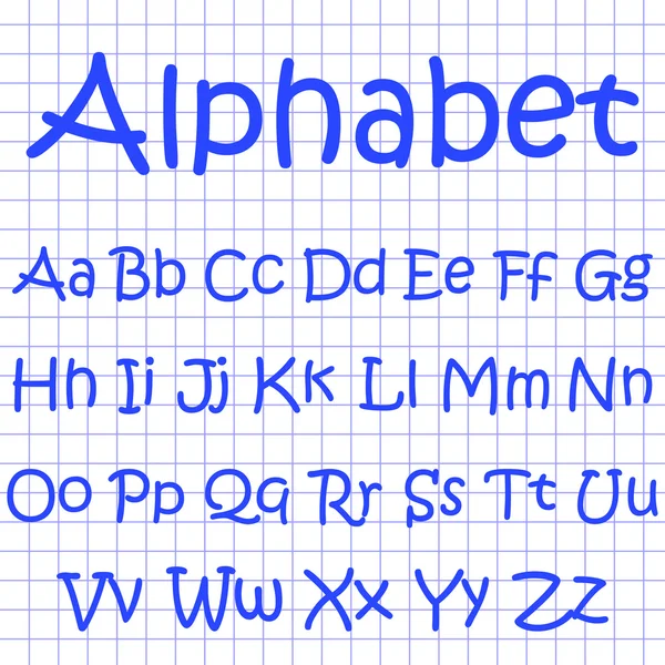 Hand drawn alphabet font,pen stroke alphabet,modern style Stock Vector ...