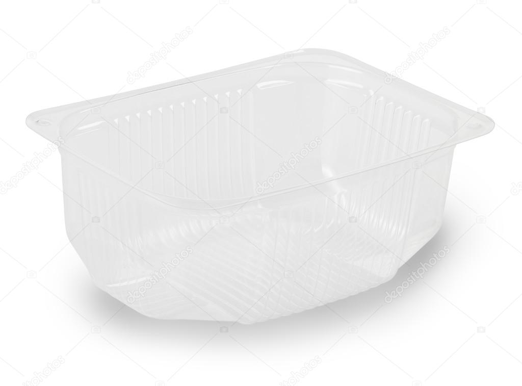 Plastic container for food takeaway isolated on white — Stock Photo ...