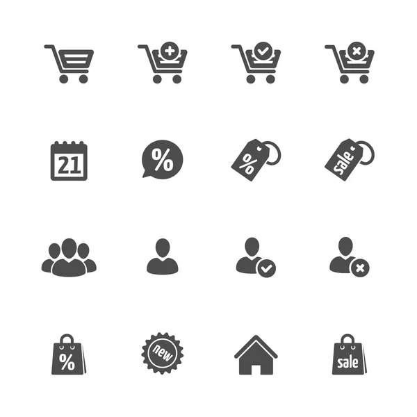 Shopping Flat Icons Gray Set Pieces — Stock Vector © wasiliyg #376753068