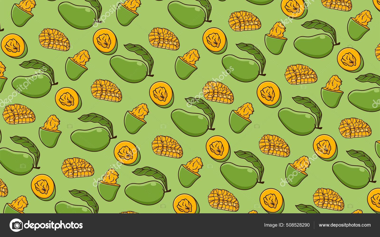 Mango Background Pattern Vector Isolated Stock Vector by ...