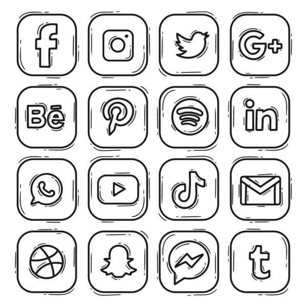 Sketch facebook icon Vector Art Stock Images | Depositphotos