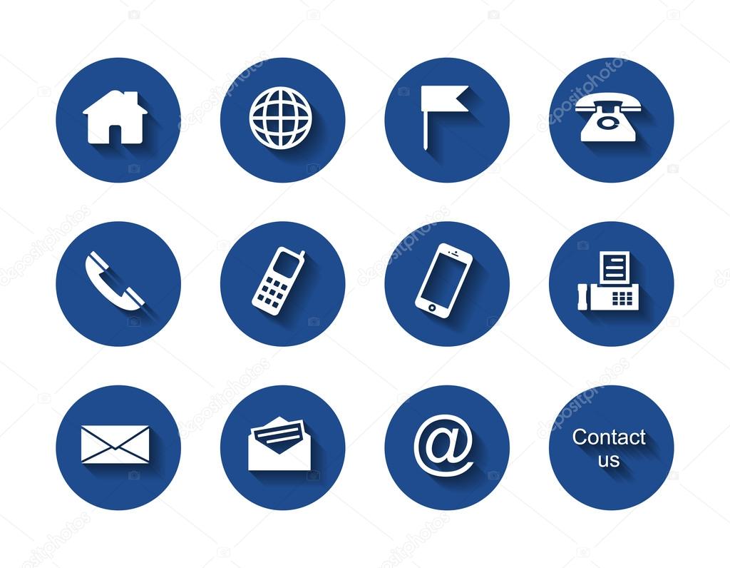 Contact icons, round, long shadow, blue Stock Photo by ©stockimagefolio ... Contact icons, round, long shadow, blue Stock Photo by ©stockimagefolio ...
