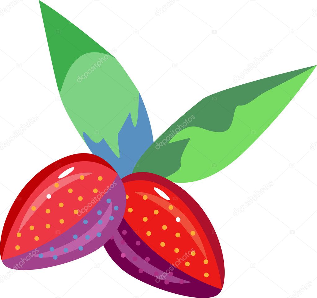 Strawberry, berry, two berries, — Stock Photo © StLug #89128606