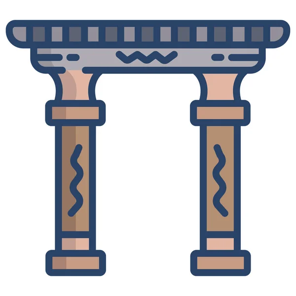 Simple Roman Columns Clip Art