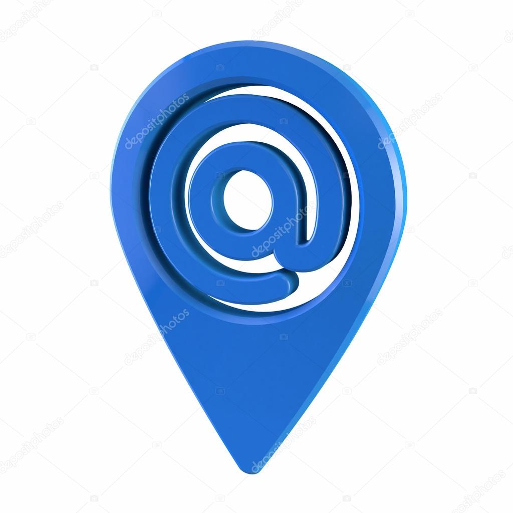 Blue Map pin. Internet or email icon. — Stock Photo © dmitry.mirror ...