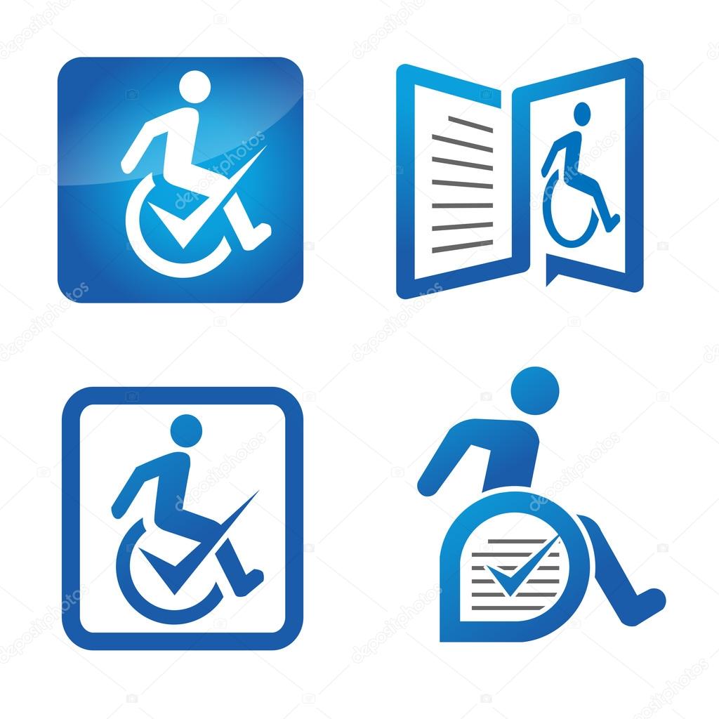 Disabled assisted logo Stock Vector Image by ©krustovin #100516904