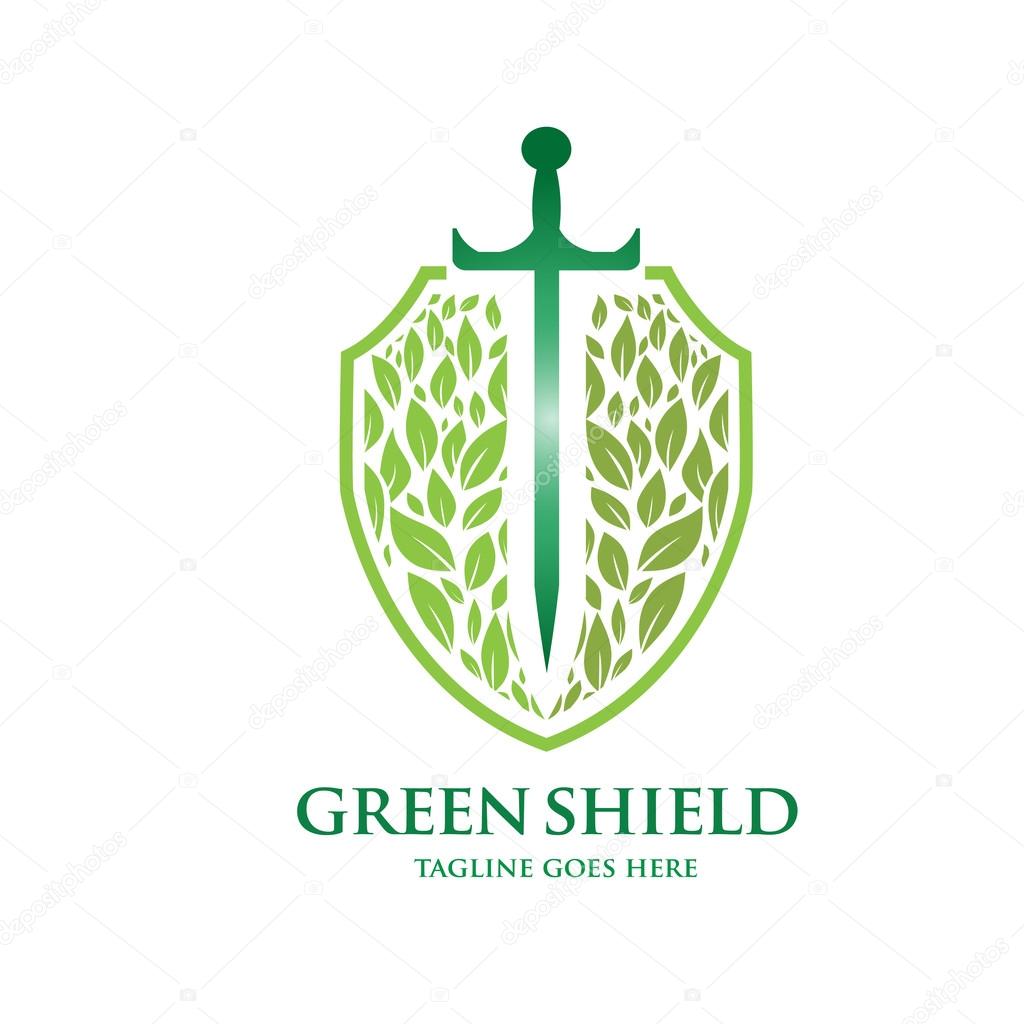 Green shield logo concept Stock Vector Image by ©krustovin #106863890