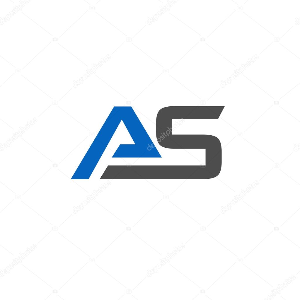 Letter AS logo icon design template elements Stock Vector Image by ...