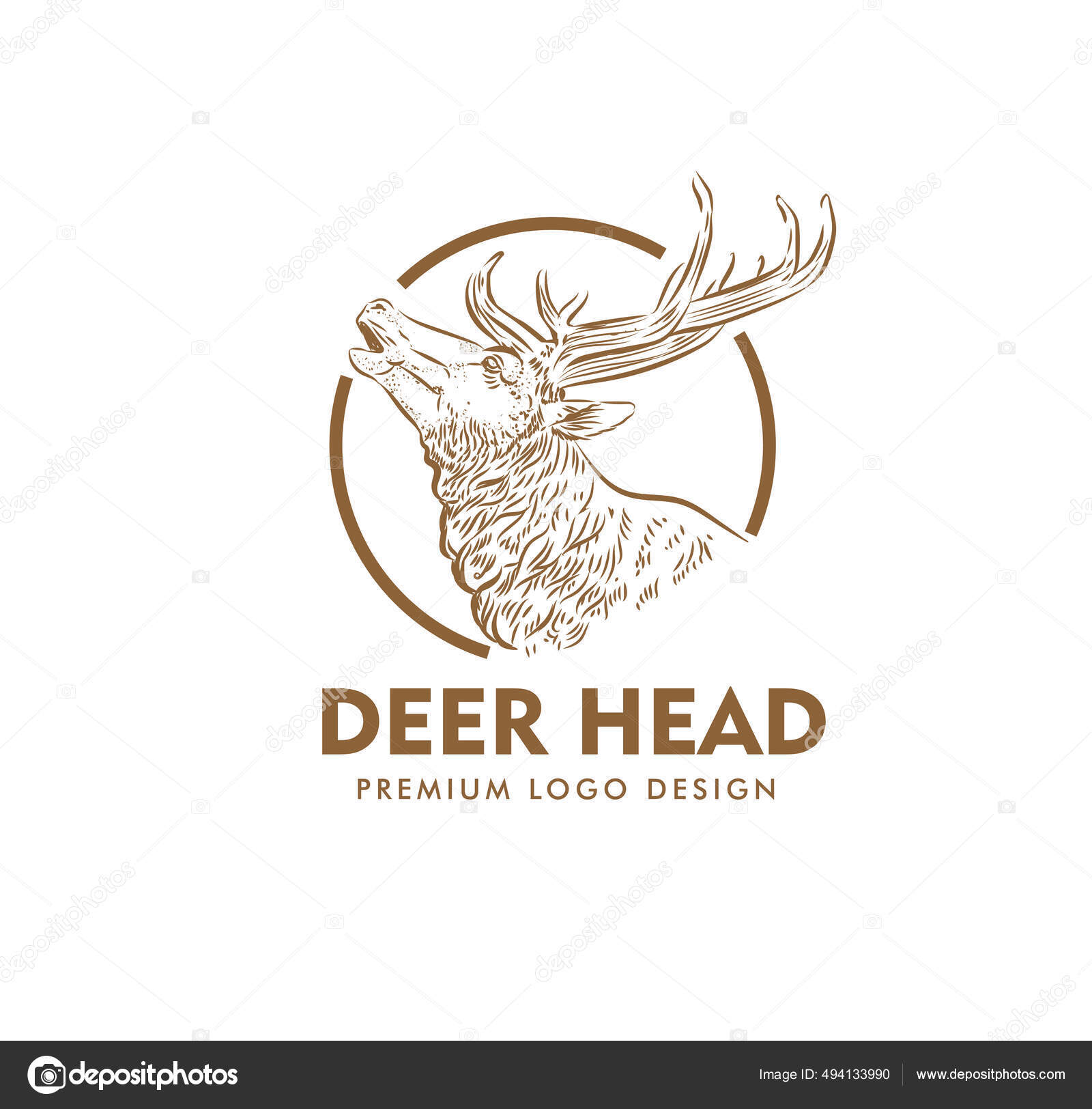 Hirschkopf Logos Inspiration Für Das Design Des Minimalistischen