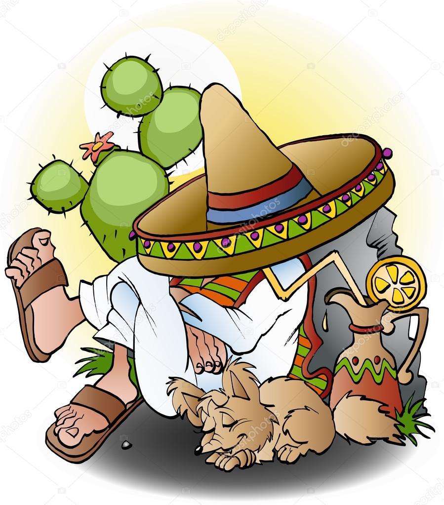 Mexican siesta drawing Stock Vector Image by ©SECHER #105209124