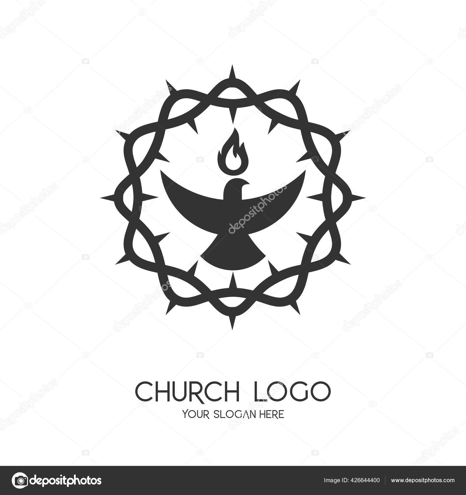 Church Logo Christian Symbols Symbol Holy Spirit Dove Crown Trinity