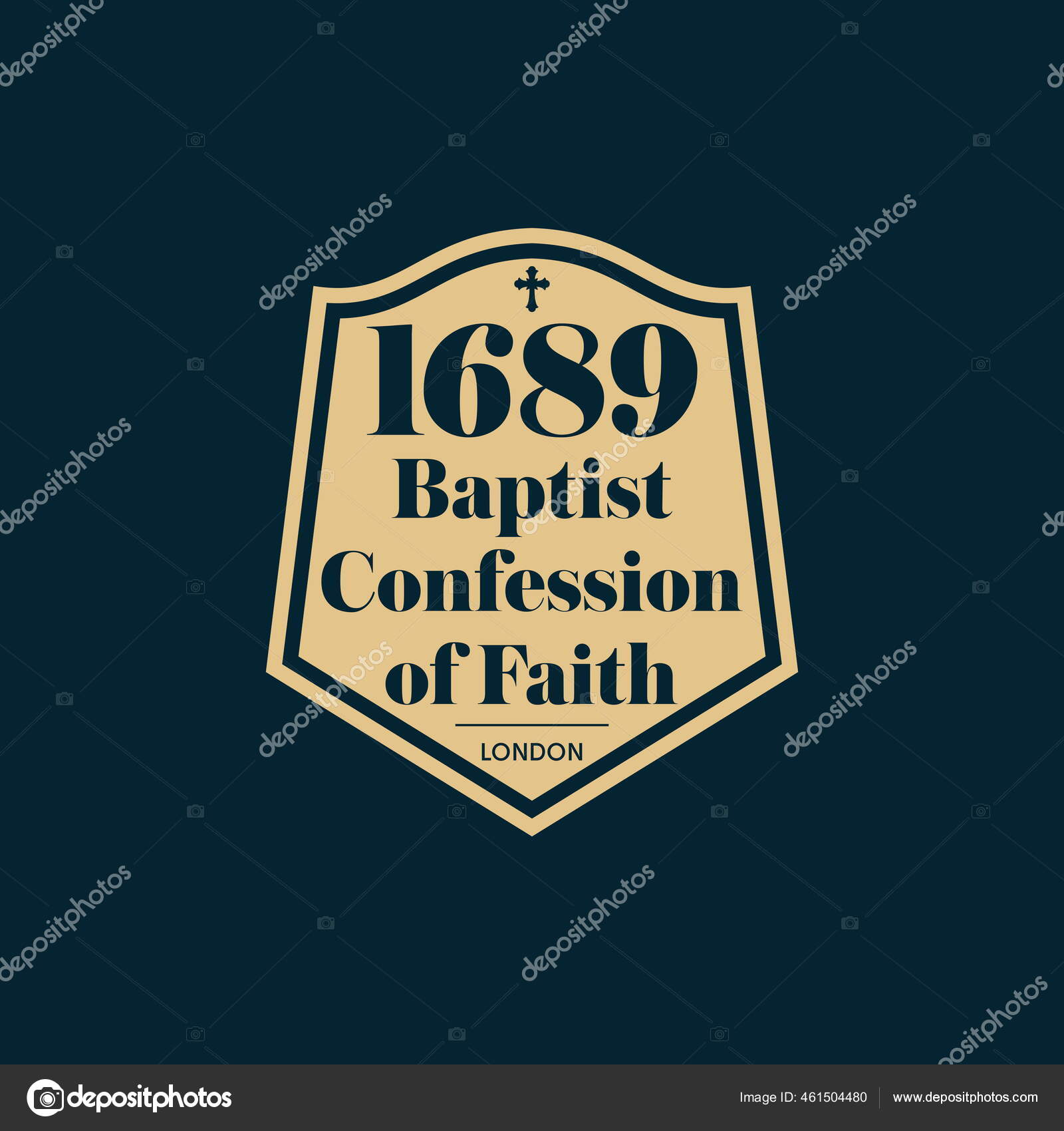 Reformed Christian Art 1689 Baptist Confession Faith Stock Vector Image ...