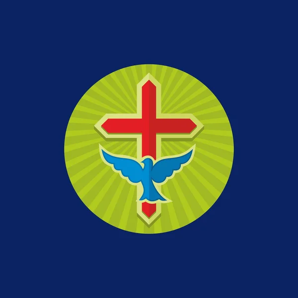 Open Bible, dove, cross, holy spirit, Bible, pages Stock Vector Image ...