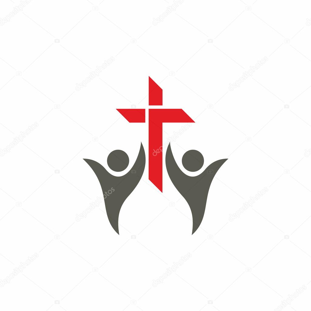 Raised hands, people, worship, cross, missions, choir, praise, icon ...