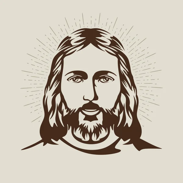 Face of Jesus. Icon Orthodox Church Stock Vector by ©biblebox 90785894