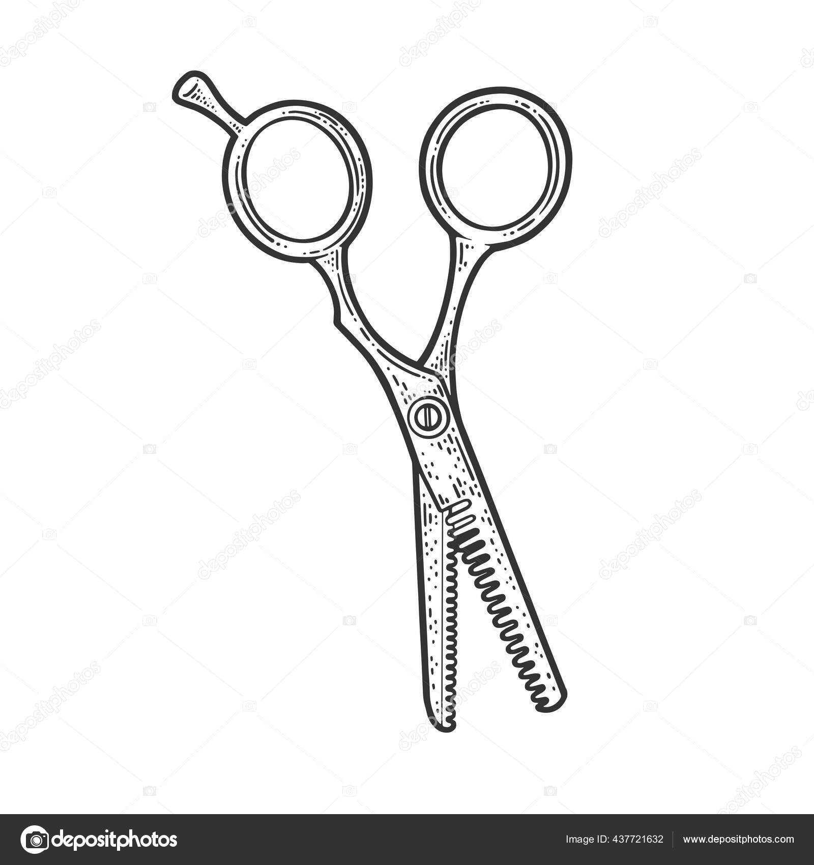 Black Barber Scissors Clip Art