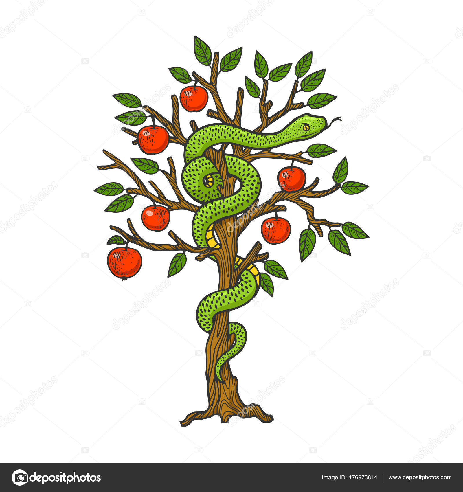 Snake And Apple Clipart