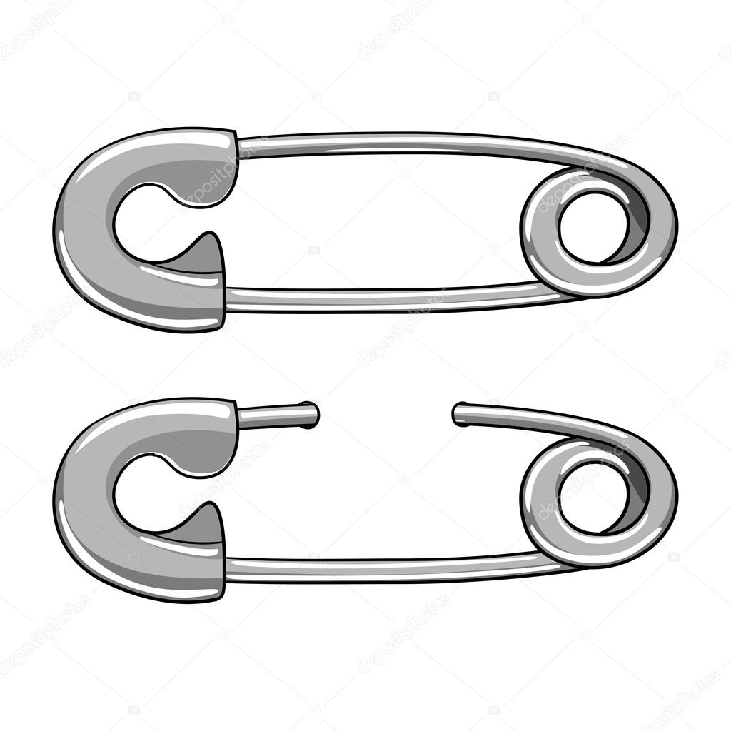 Safety pin cartoon store