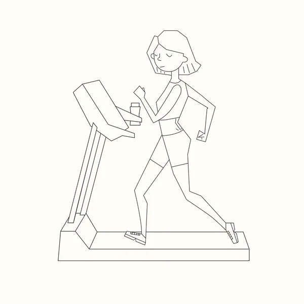Treadmill Dimensions Drawing Sketch Coloring Page