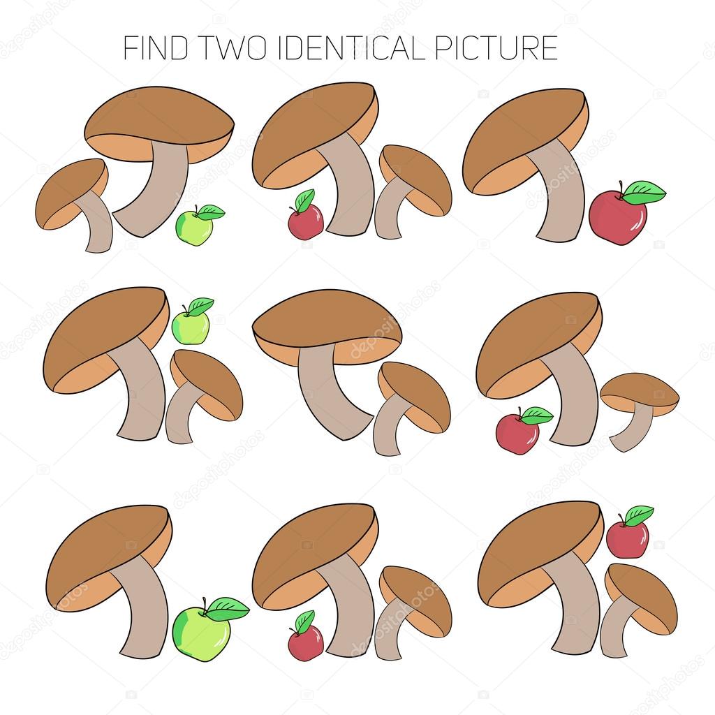 Educational game for children find two similar Stock Vector Image by ...