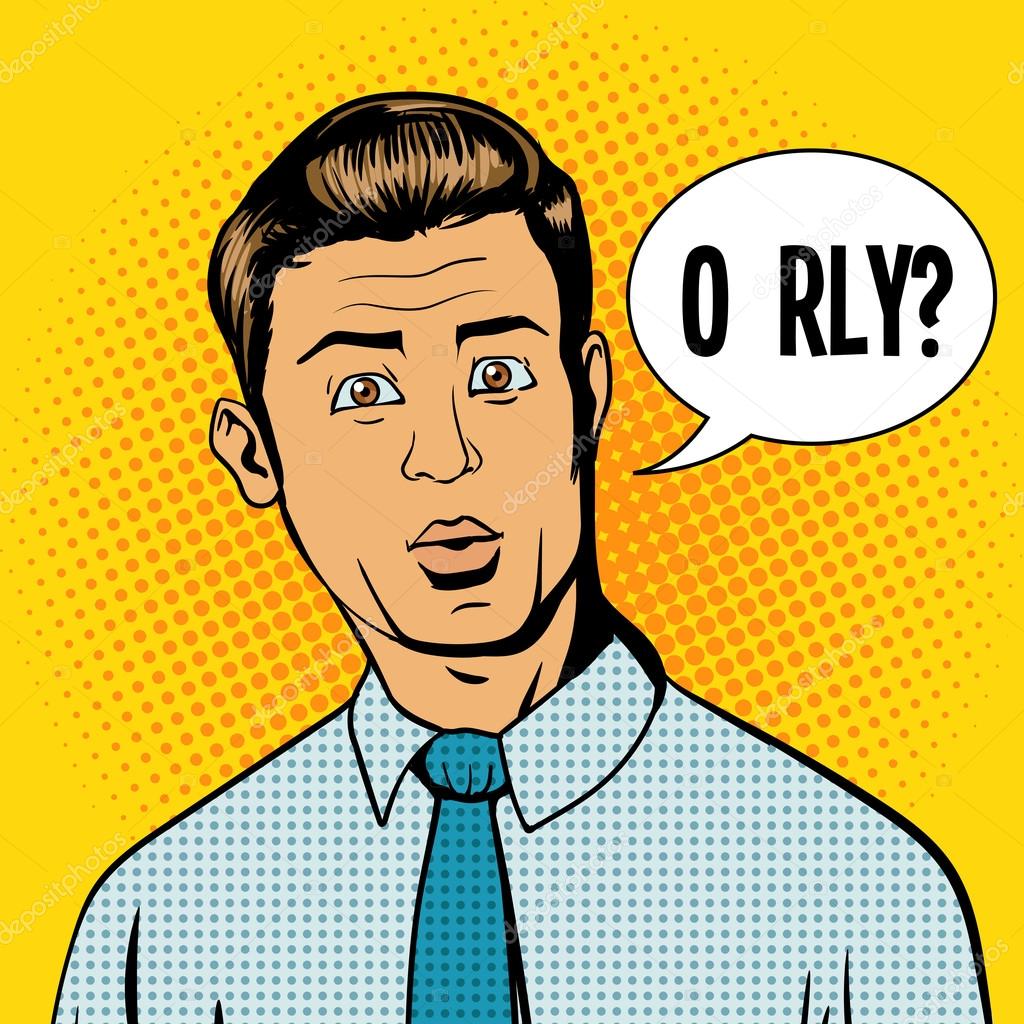 Surprised man pop art style vector illustration — Stock Vector ... Surprised man pop art style vector illustration — Stock Vector ...