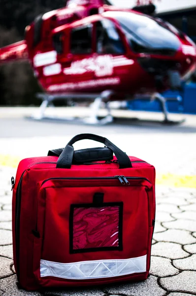 Emergency rucksack for rescue helicopter - Stock Image - Everypixel