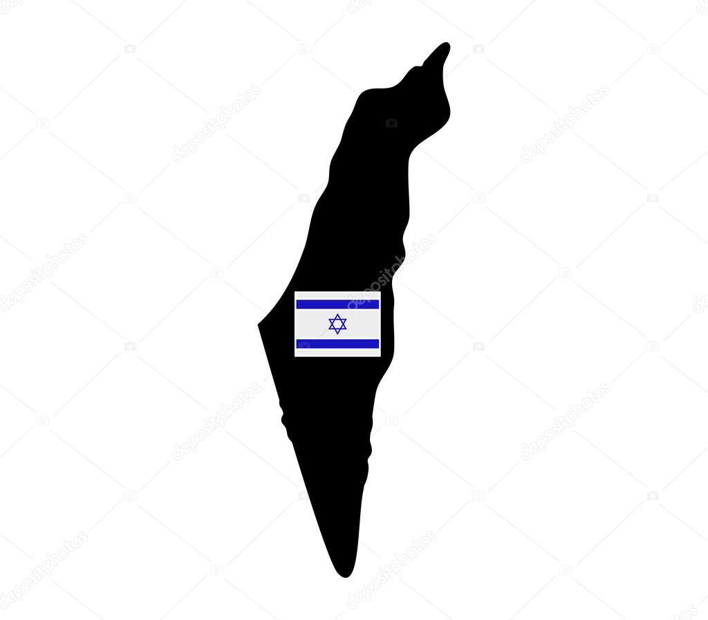 Israel map illustrated on a white background — Stock Photo ...