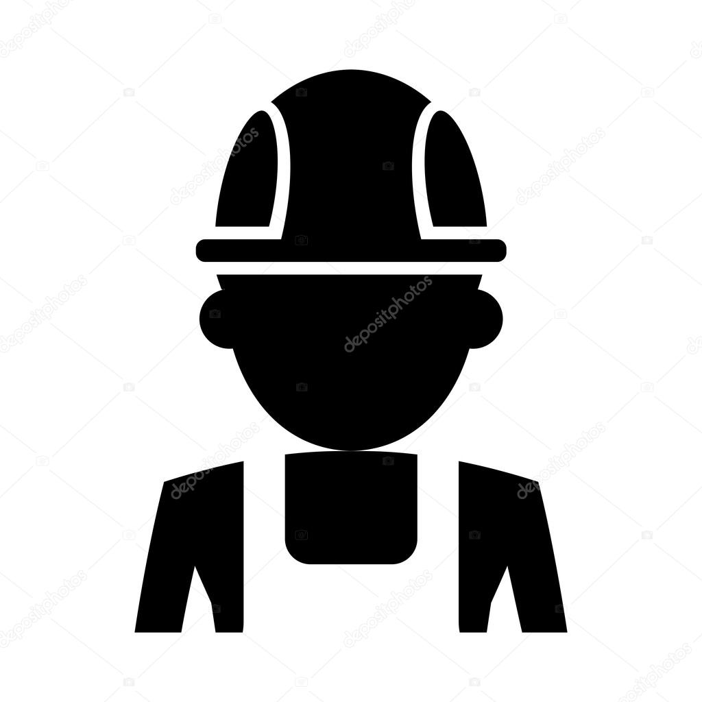 Green Icon Worker Silhouette