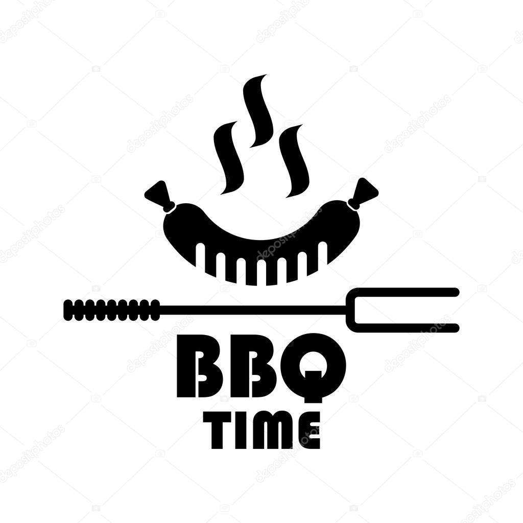 Bbq time badge and label fork Stock Vector Image by ©quarta #109127356