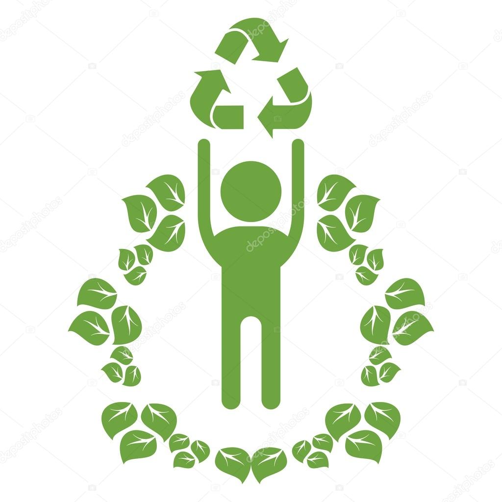 People with recycle sign Stock Vector by ©quarta 121235712