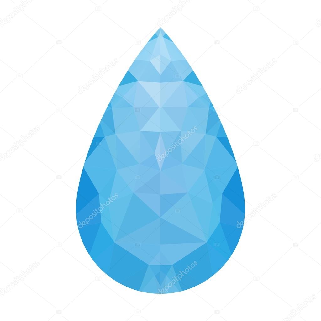 Low poly drop diamond Stock Vector Image by ©quarta #122095212
