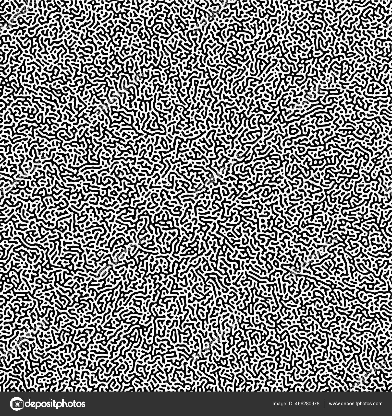 Cyclique Symétrique Multiéchelle Turing Pattern. Texture monochrome ...