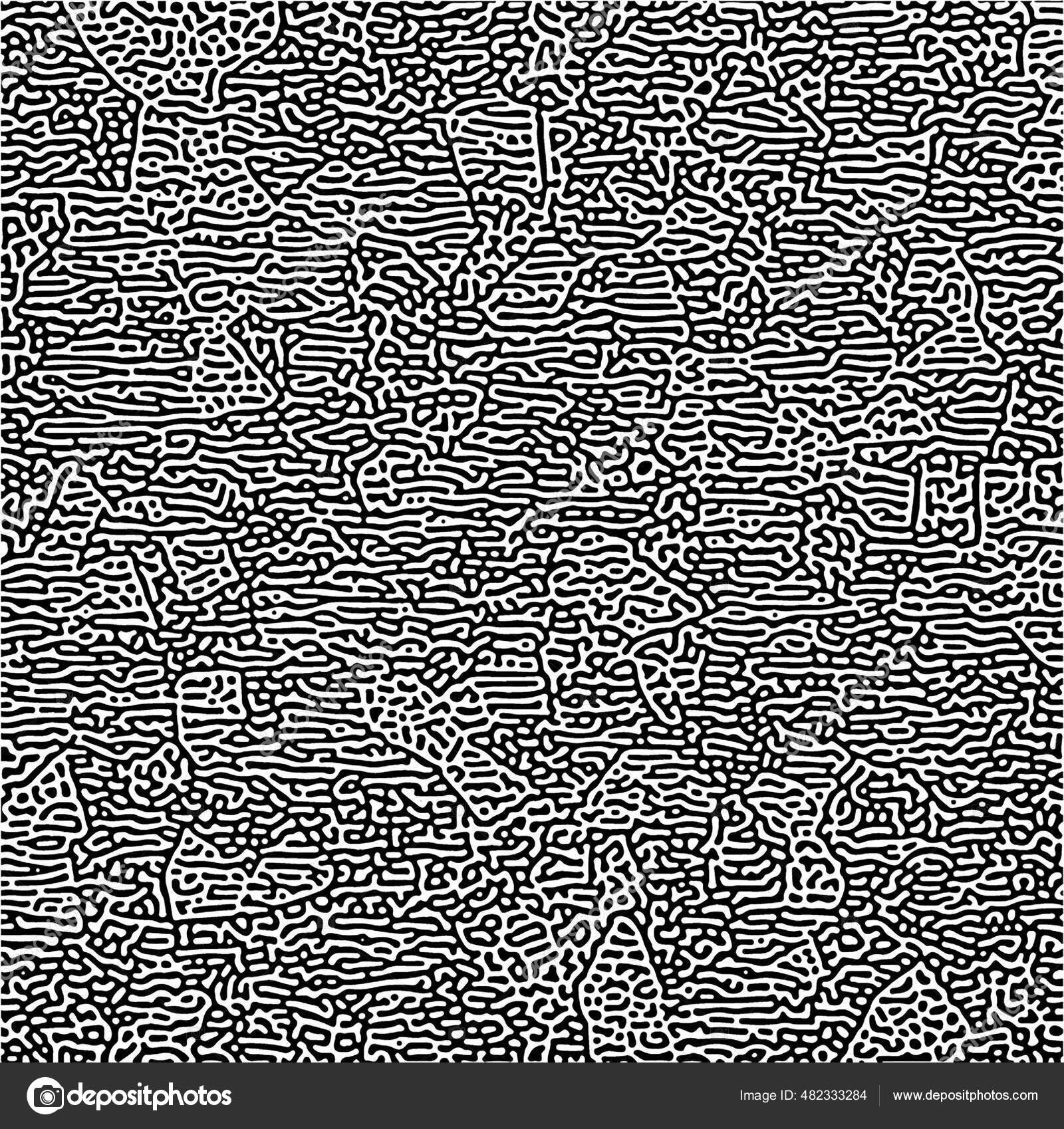 Cyclic Symmetric Multiscale Turing Pattern. Monochrome texture Stock ...