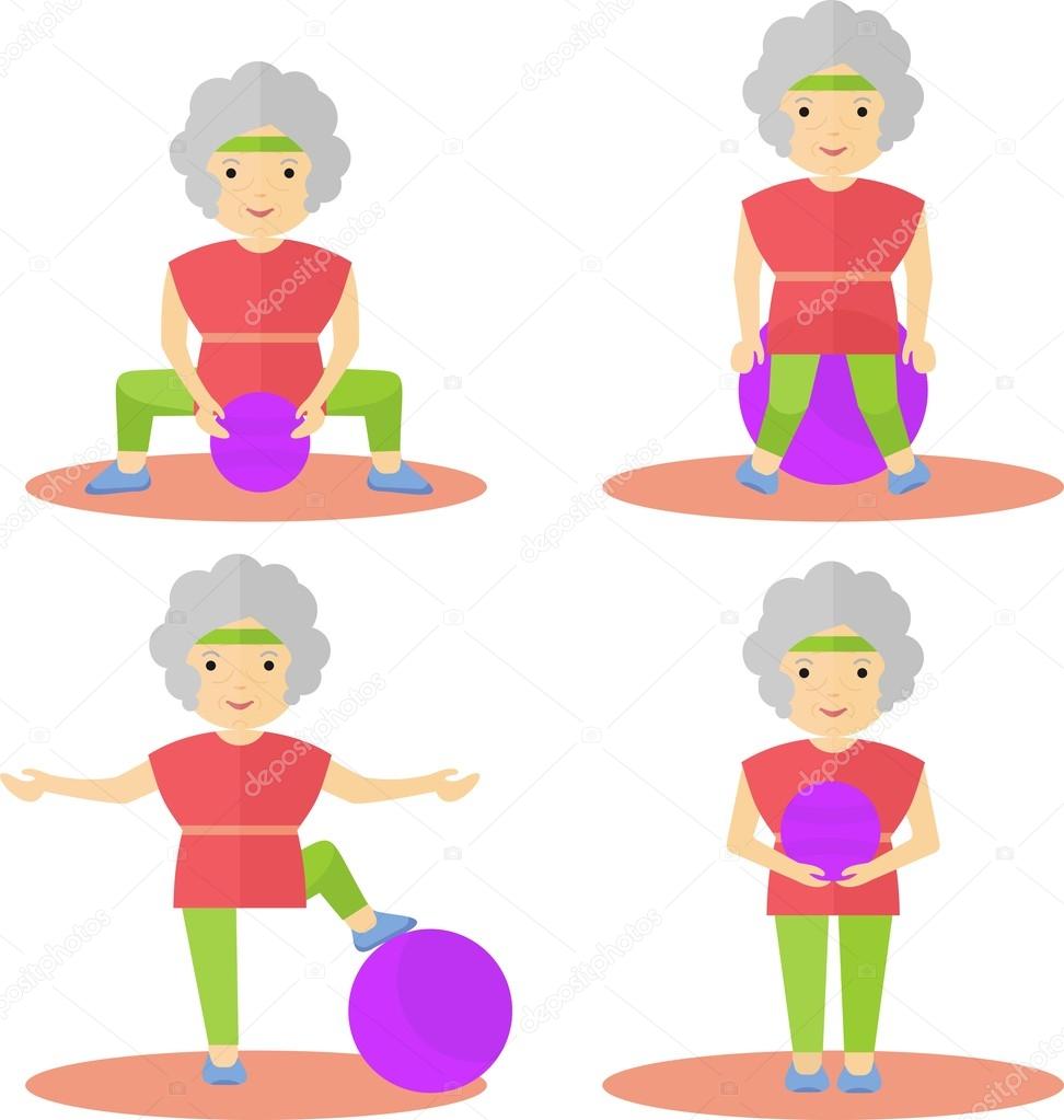 Senior Exercise Class Clip Art