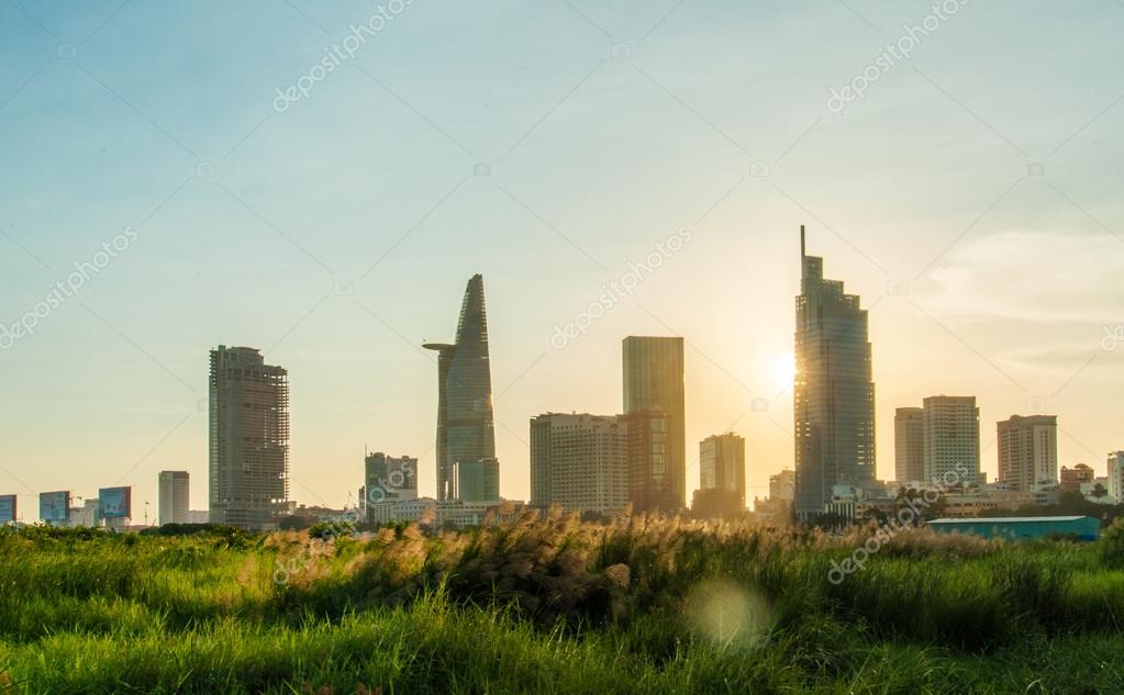 Sunset in Ho Chi Minh city — Stock Photo © vietnam_images #92517776