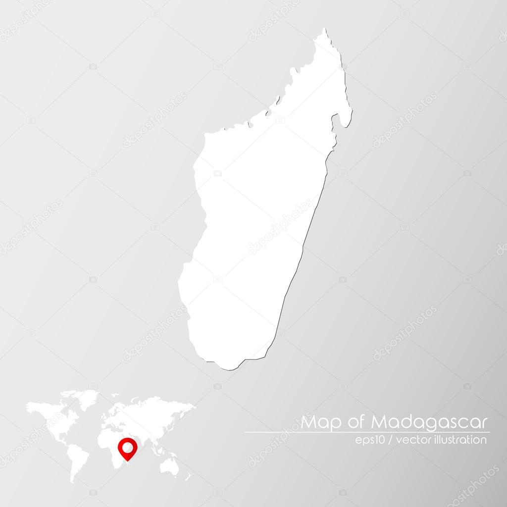 Madagascar with world map Stock Vector by ©Shekularaz 114961562