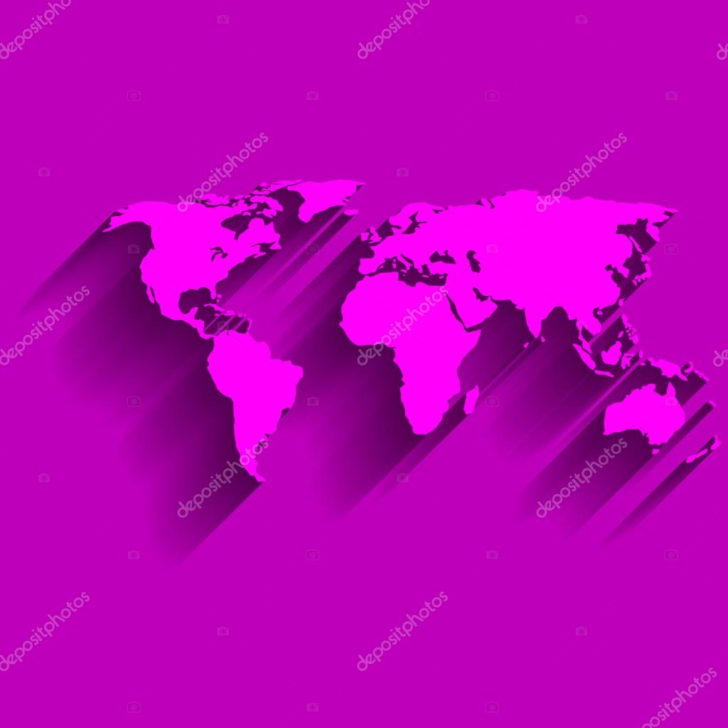 Purple world map Stock Vector Image by ©Shekularaz #115728030