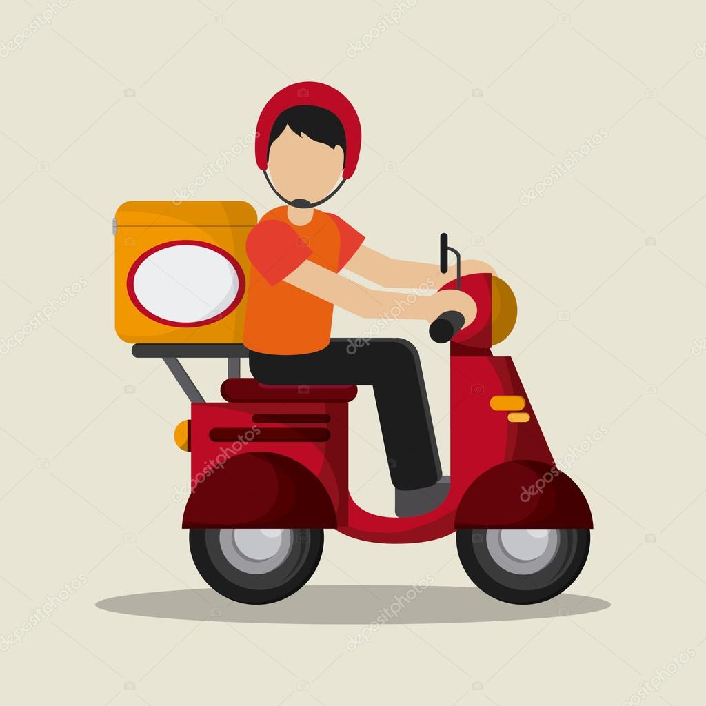 Delivery motorcycle design , vector illustration — Stock Vector ...