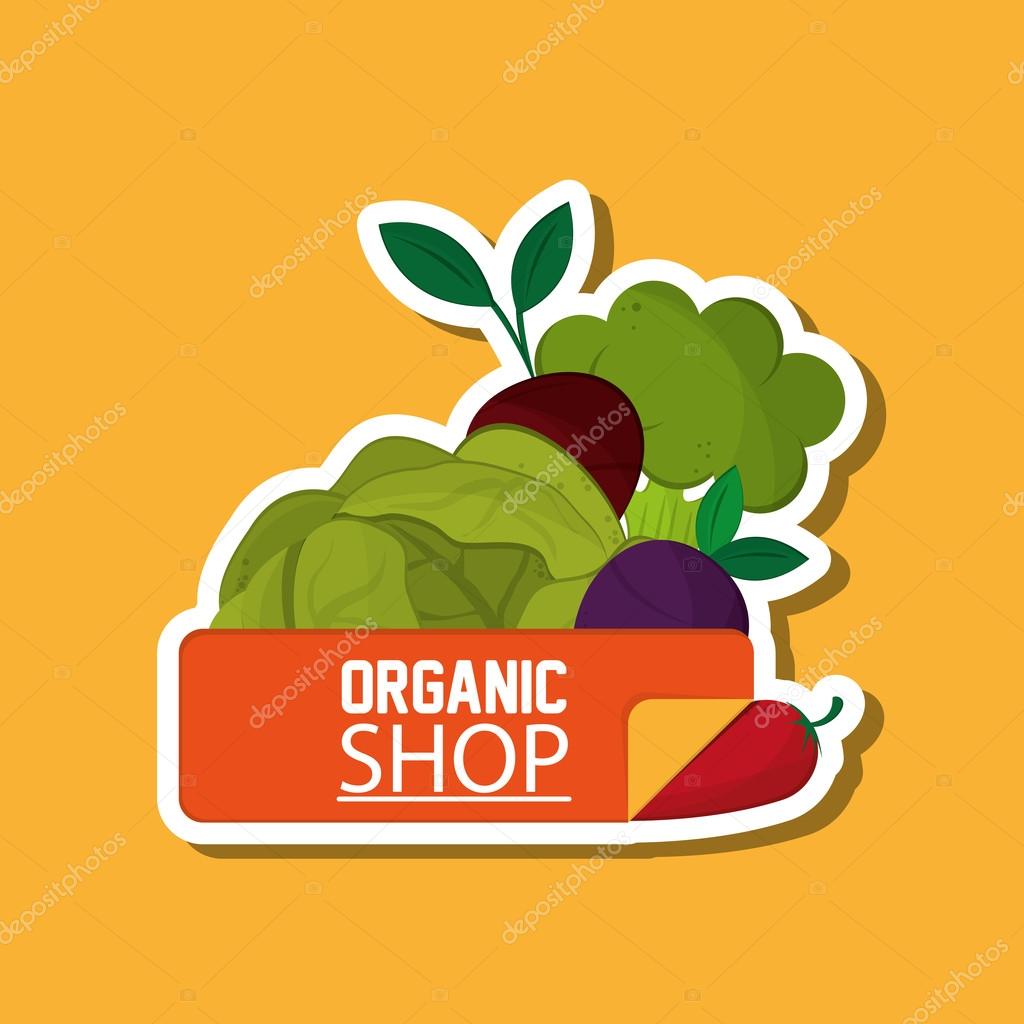 Organic shop design, vector illustration Stock Vector Image by ...