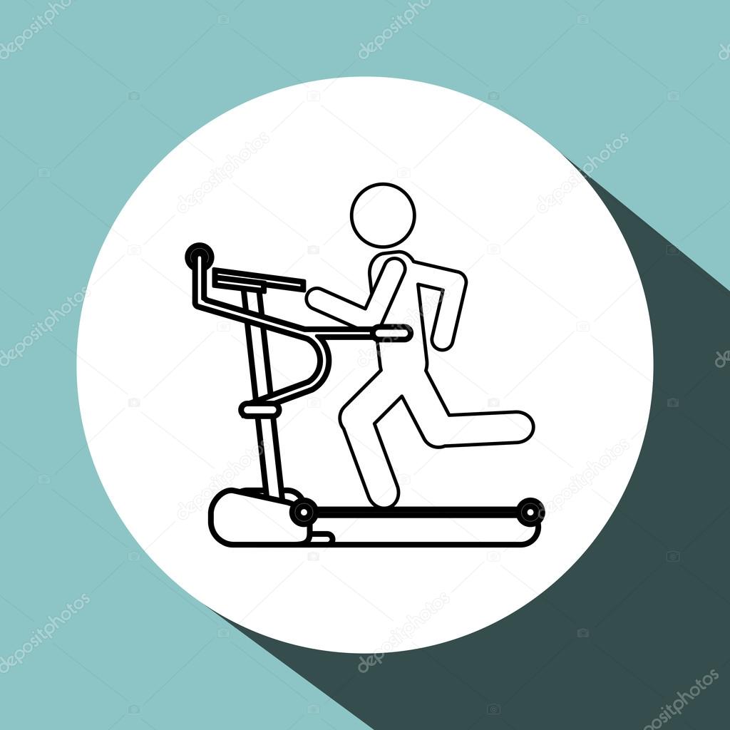 Gym and running machine design , vector illustration Stock Vector Image ...