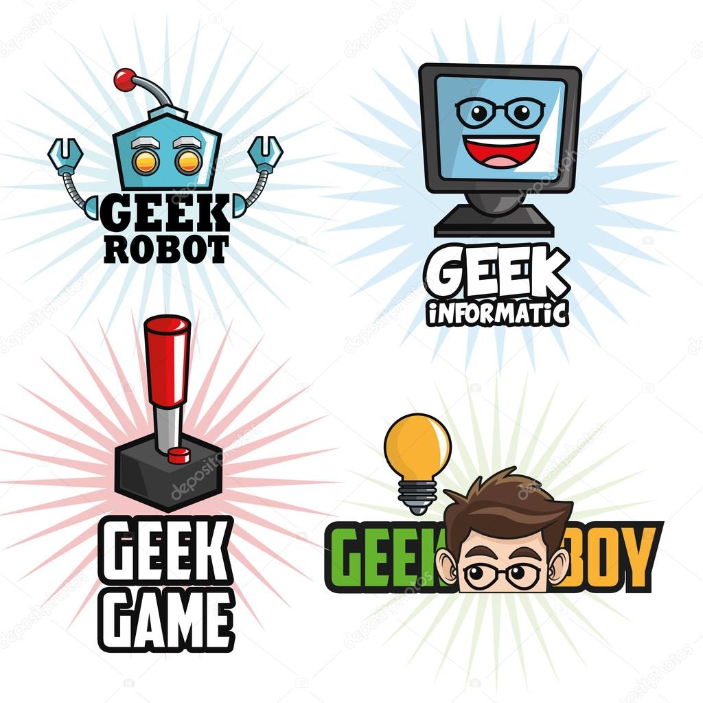 Geek design, identity concept, vector illustration Stock Vector Image ...