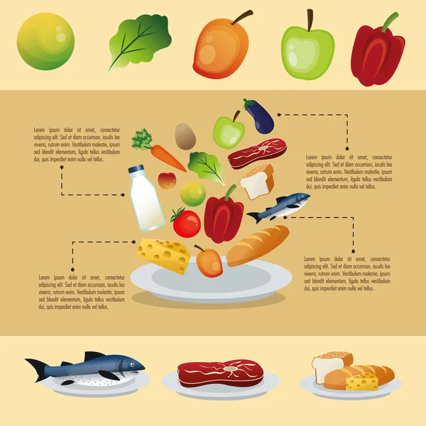 Food design. Infographic icon. Colorful illustration Stock Vector Image ...