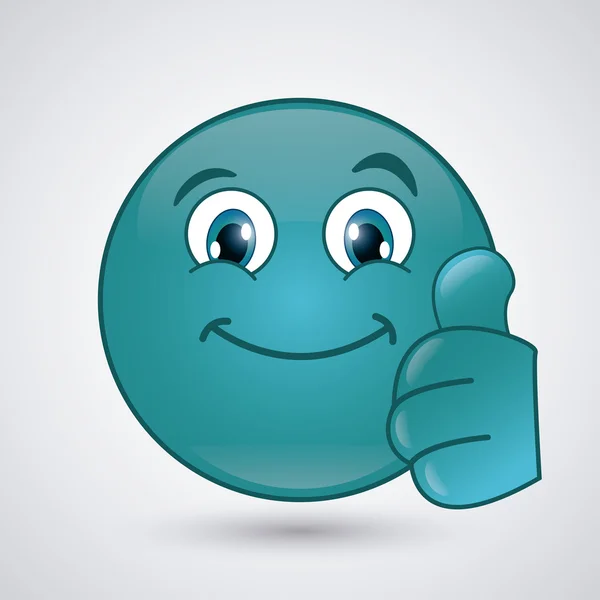 Palec nahoru smajlík emoji — Stock Vektor © Krisdog #124148592