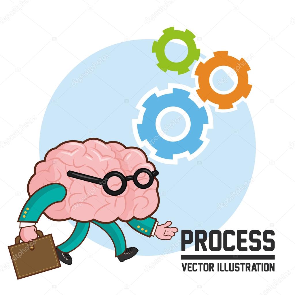 Process design. Colorfull illustration. Cartoon icon Stock Vector Image ...