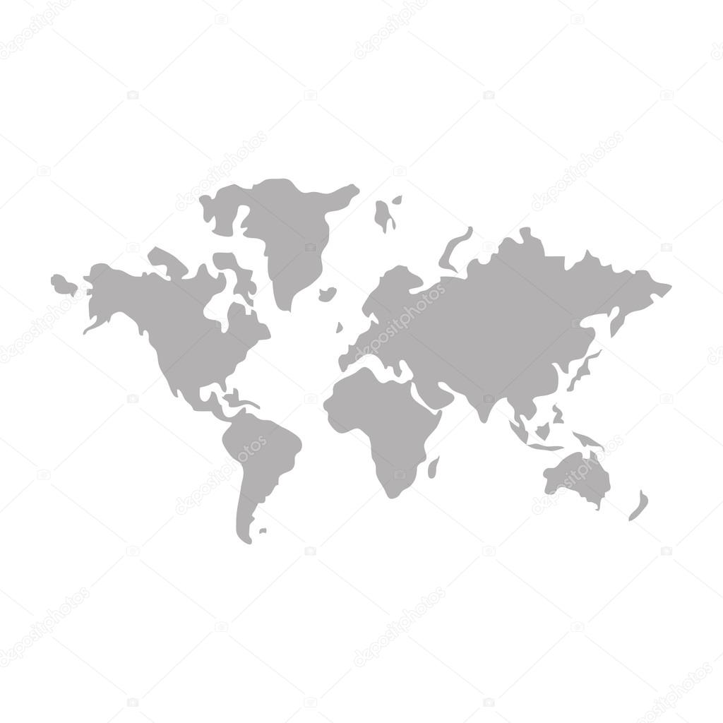 Icono Del Mapa Del Mundo Vectorial Mapa Del Mundo En Plantilla De