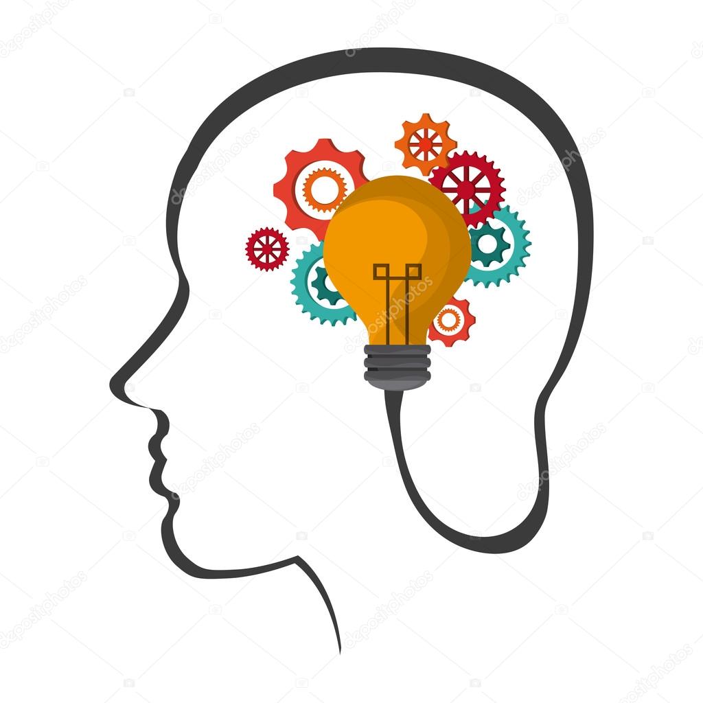 icono de la cabeza humana. Pensando en diseño. Gráfico vectorial 2024
