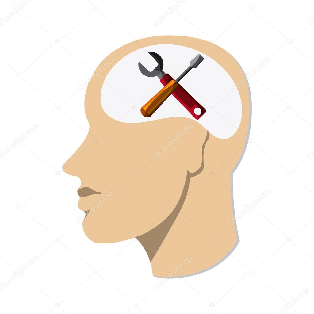 Human head icon. Thinking design. Vector graphic Stock Vector Image by ...